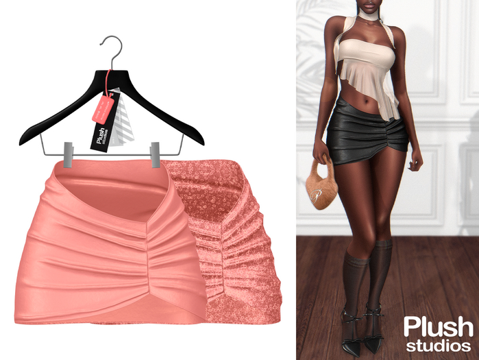 Second Life Marketplace - Plush Studios. Samira Skirt - Pink